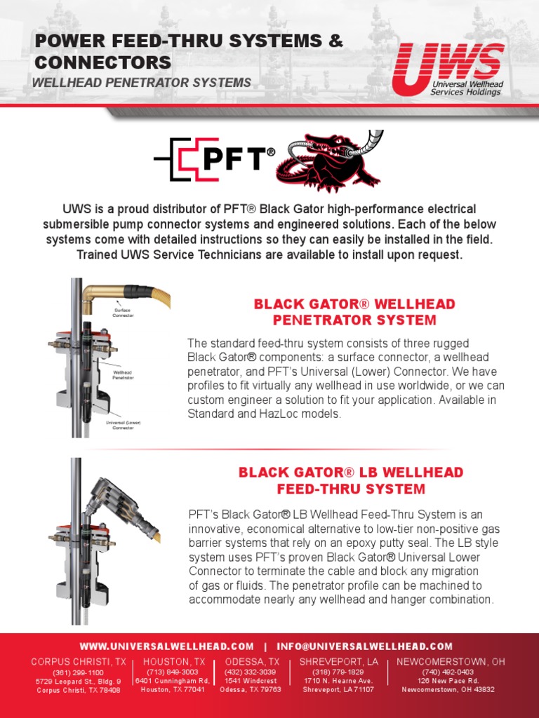 PFT Wellhead Penetrator Systems | PDF | Equipment | Electrical Engineering