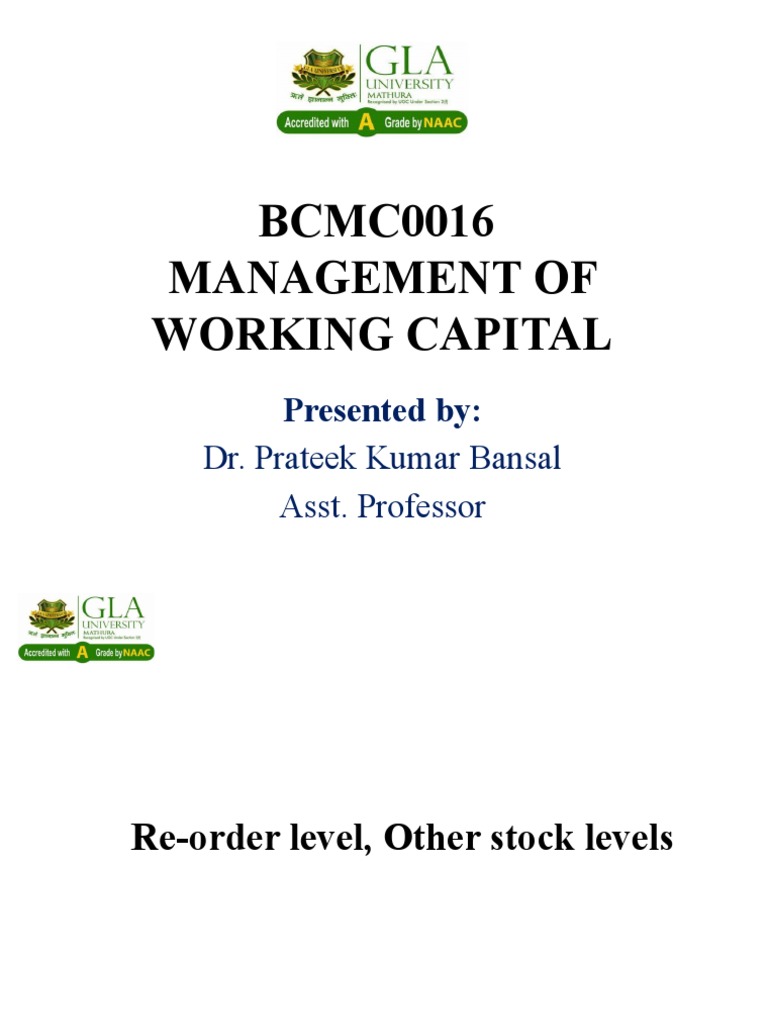 Understanding Reorder Levels in Cost Accounting | PDF | Inventory | Risk