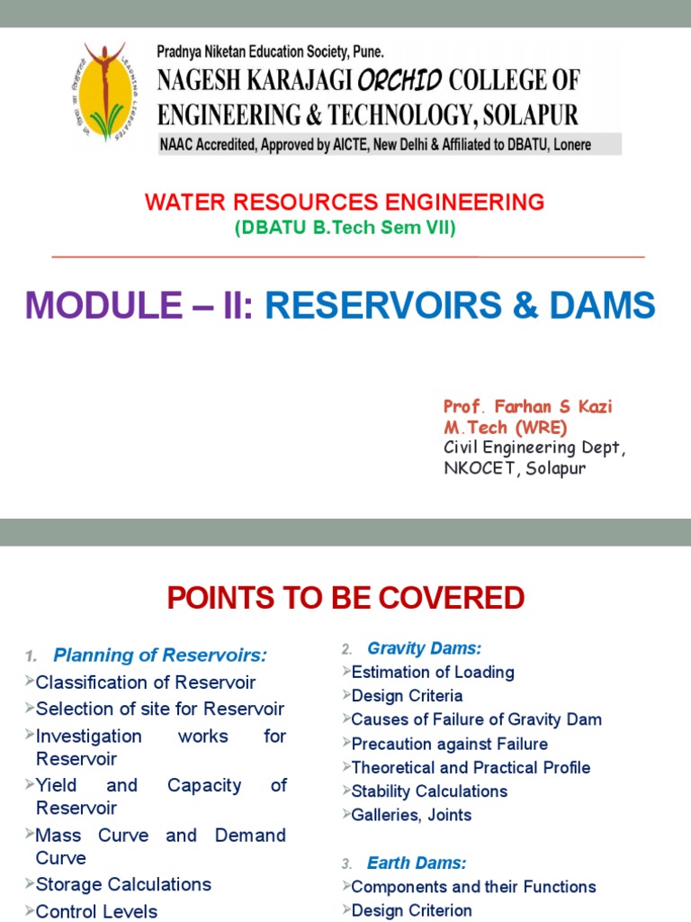 Analysis of Water Resources Engineering Concepts for Reservoir Planning ...