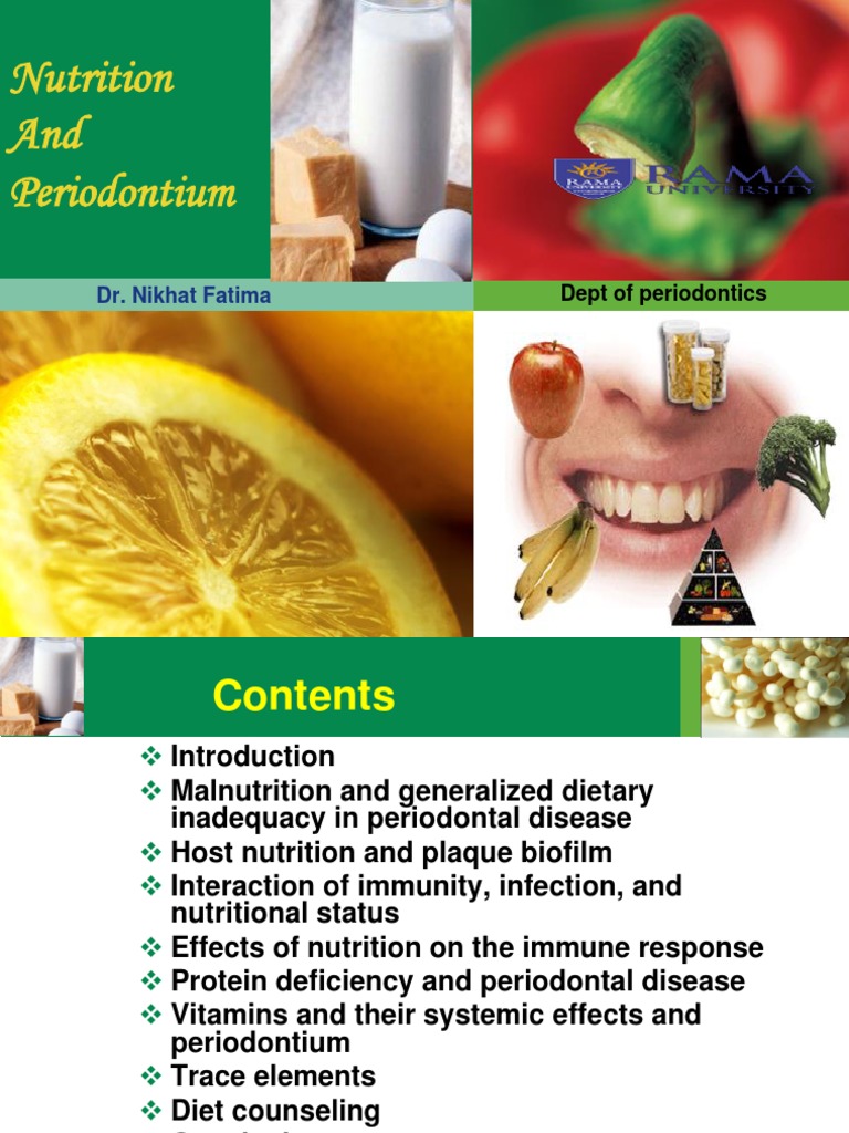 Nutrition's Impact on Periodontal Health | PDF | Vitamin | Vitamin B12