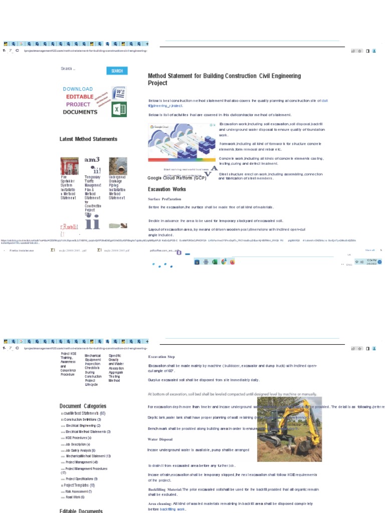1 Method Statement For Building Construction Civil Engineering Project ...