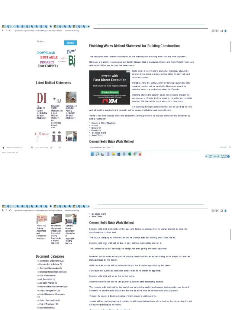 2 Finishing Works Method Statement For Building Construction | PDF ...