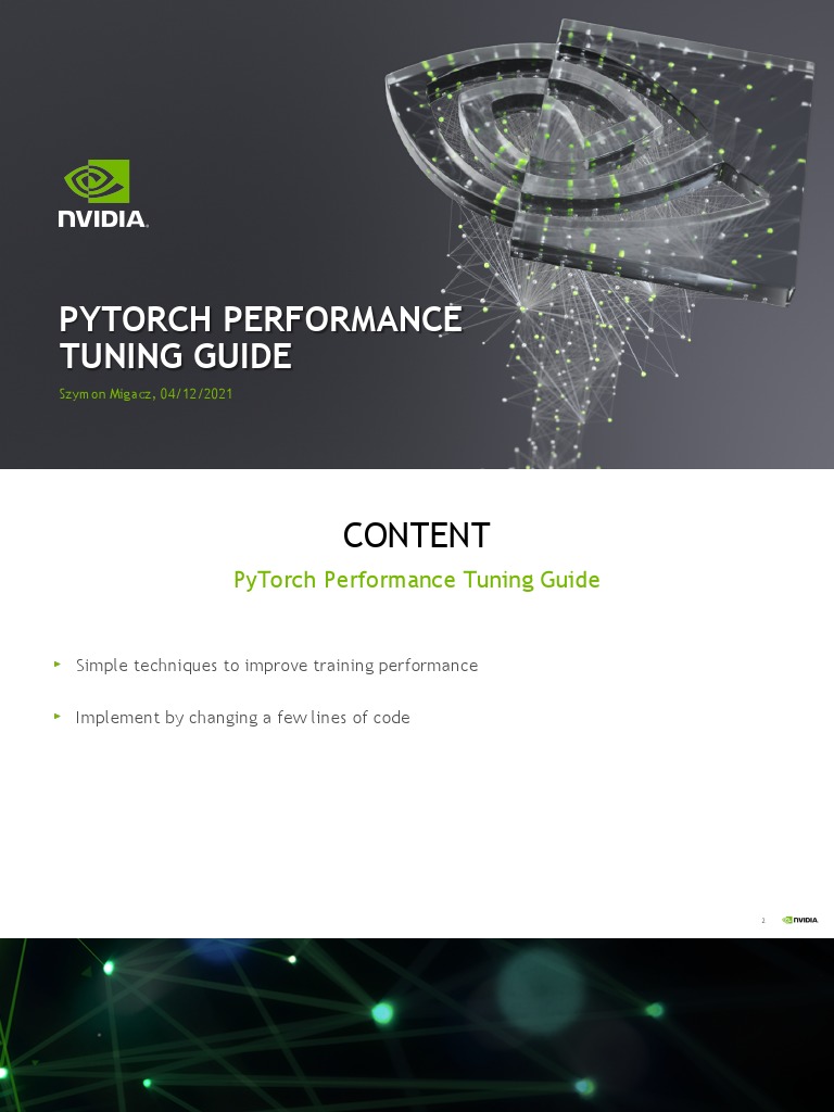 Pytorch Performance Tuning Guide: Szymon Migacz, 04/12/2021 | PDF | Graphics Processing Unit ...