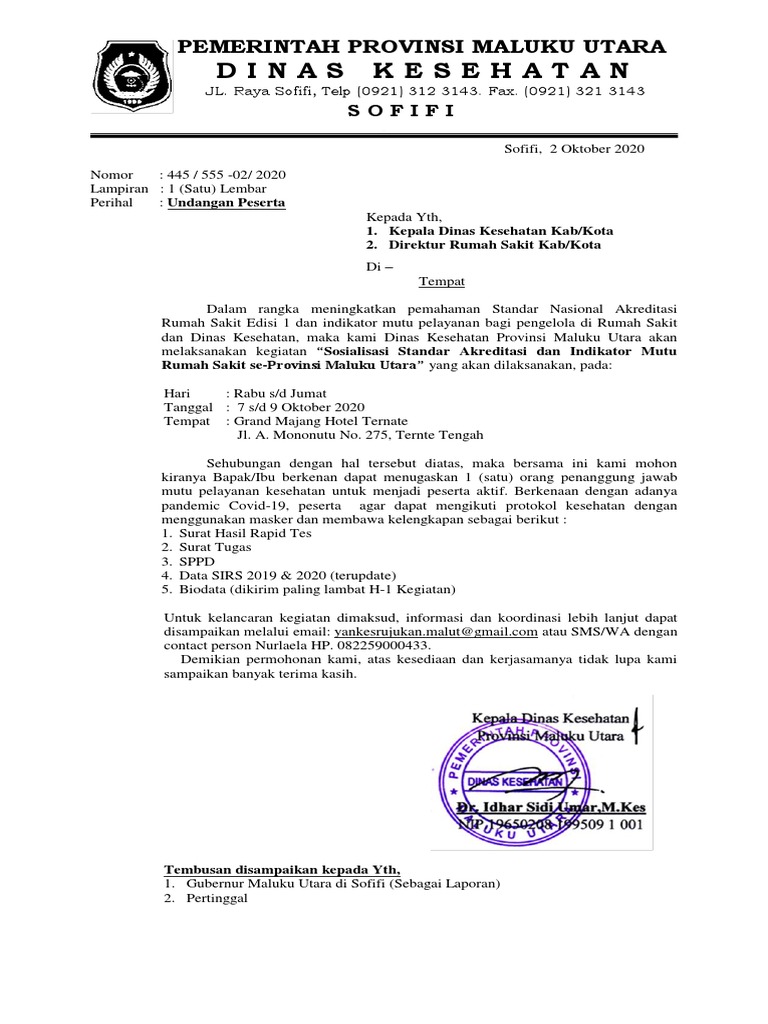 Surat Undangan Peserta | PDF