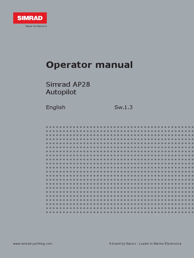 Operator Manual: Simrad AP28 Autopilot | Download Free PDF | Rudder