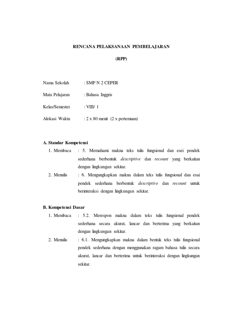 Pdfslide - Tips RPP Recount Text KTSP | PDF
