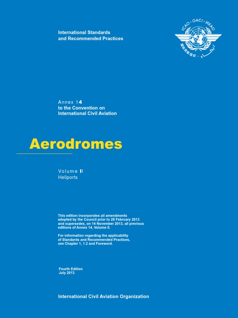 ICAO Annex 14 Aerodromes Vol II Heliports | PDF | Aviation
