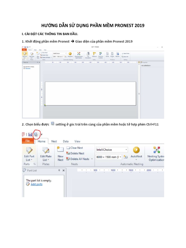 HUONG DAN SU DUNG PRONEST | PDF