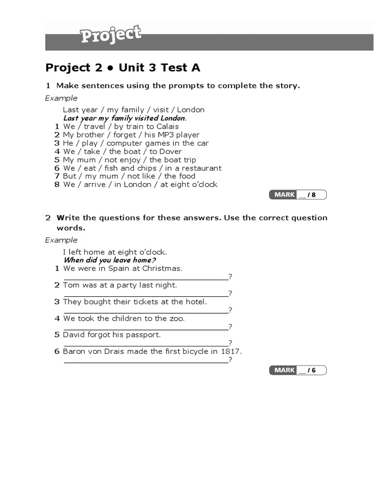 Project 2 - Unit 3 Test A: Example | PDF | Lunch | Cuisine