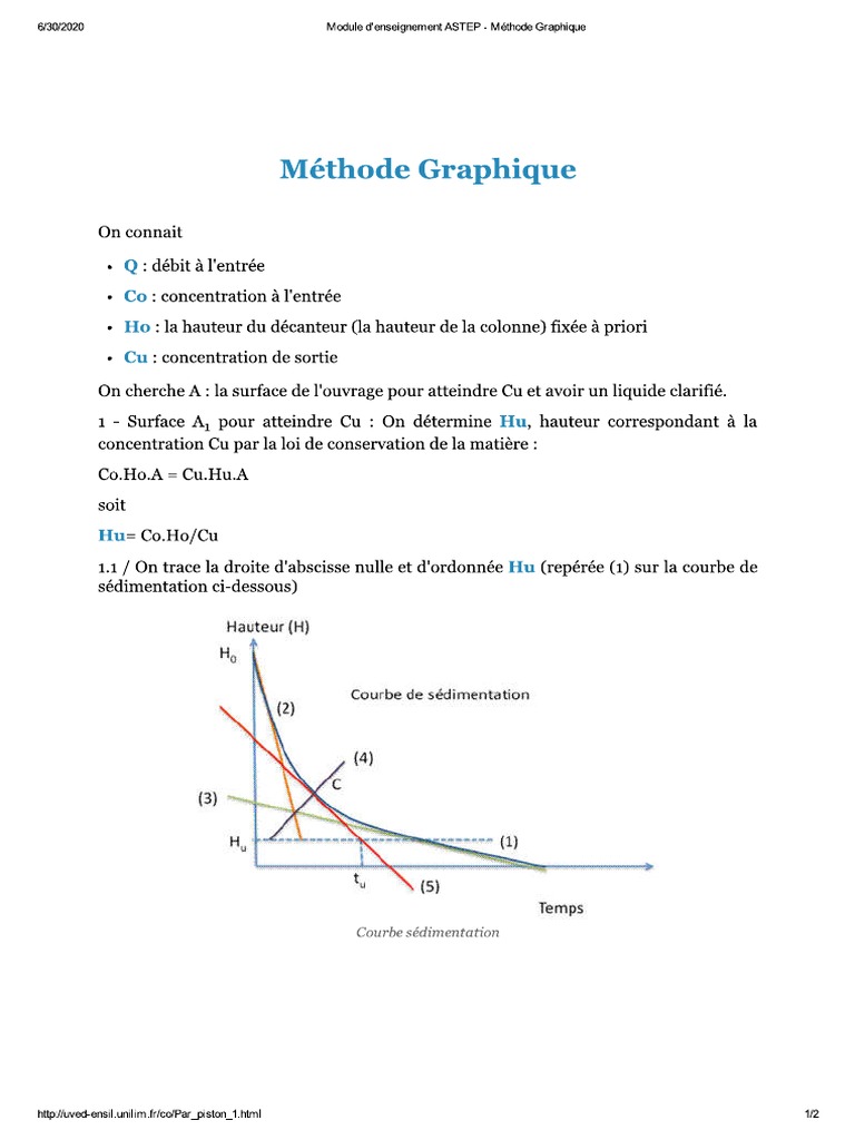 Décantation Piston (Courbe de Kynch) | PDF