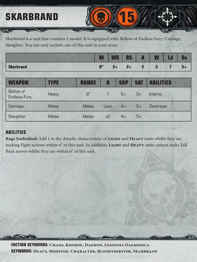 Apoc Datasheet Legiones Daemonica Web | PDF | Infantry