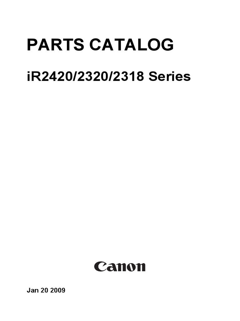 IR2318 Parts Catalog | Download Free PDF | Equipment | Manufactured Goods