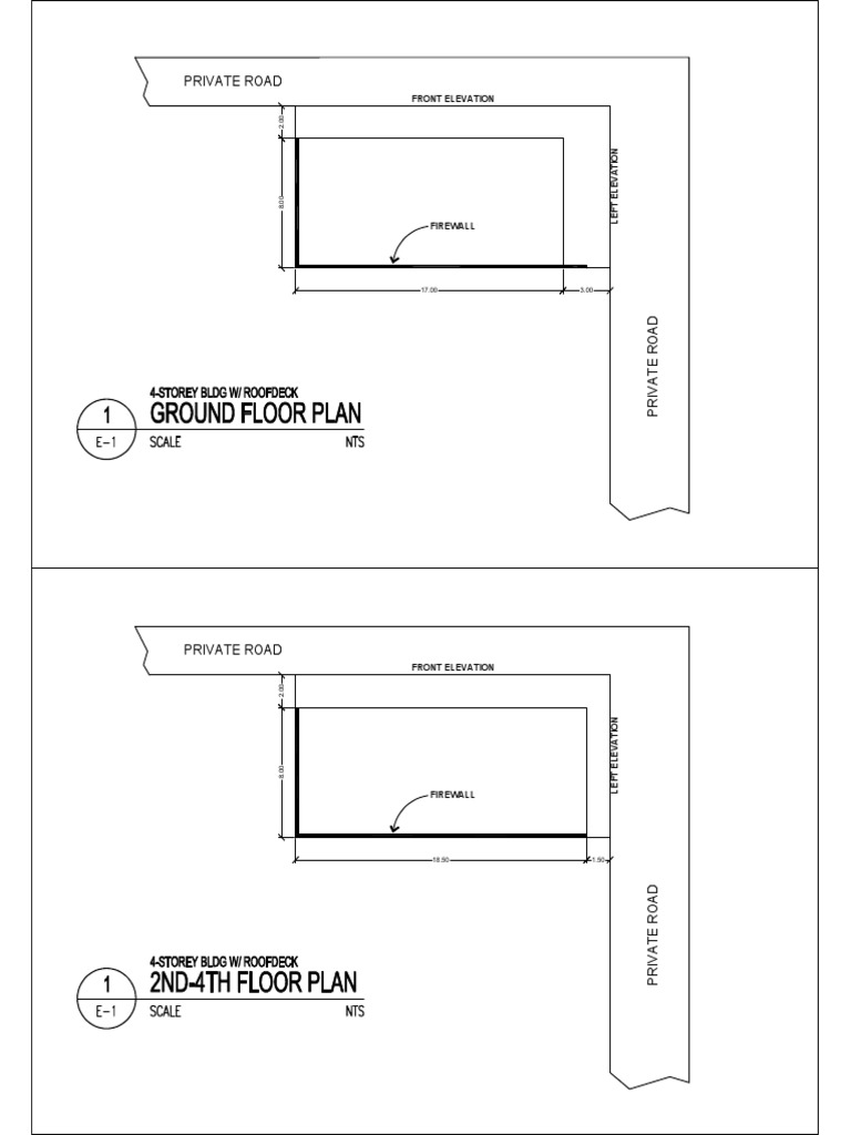 4storey With Roofdeck Floor Plan Firewall | PDF