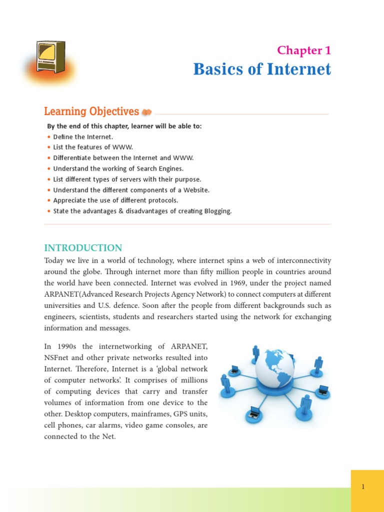 Chapter-1 Basics of Internet | PDF | World Wide Web | Internet & Web