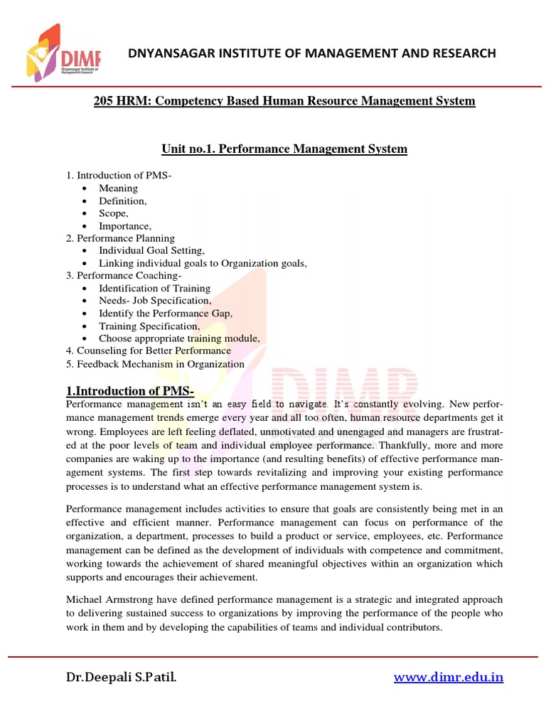 205 CBHRM Notes | PDF | Competence (Human Resources) | Goal