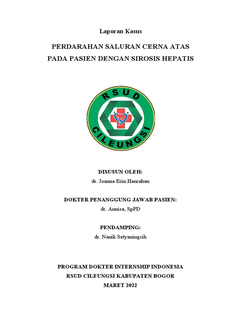 Perdarahan Saluran Cerna pada Sirosis | PDF