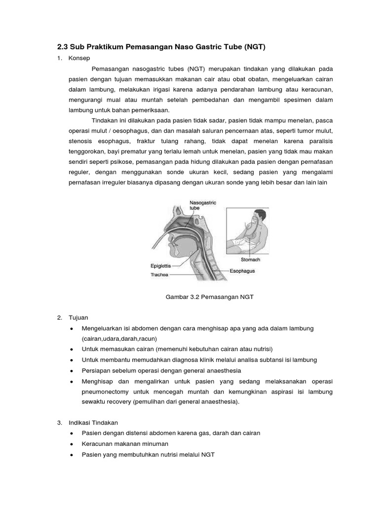SOP Pemasangan NGT | PDF