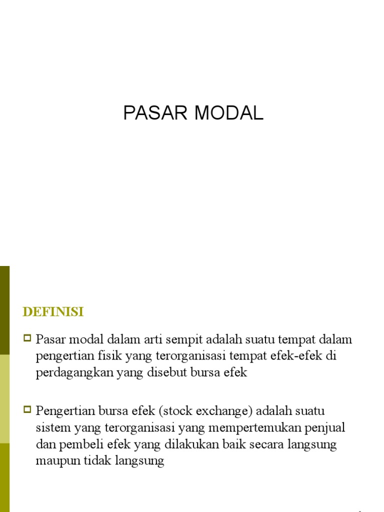 Pasar Modal Edit | PDF