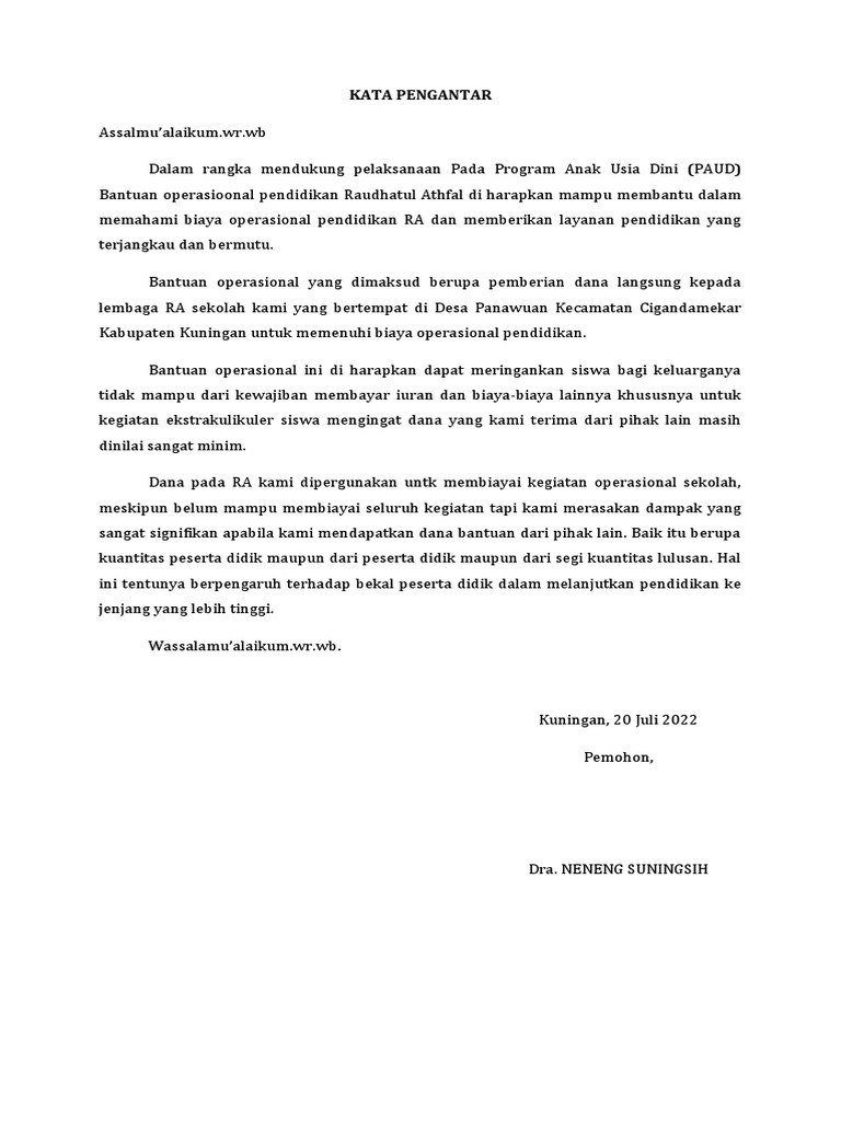 Kata Pengantar Ra Siti Fatimah Dok | PDF