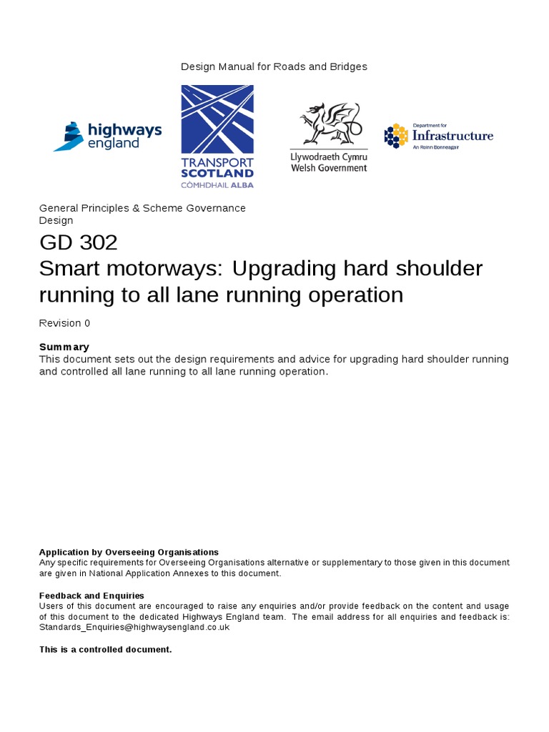 GD 302 Smart Motorways - Upgrading Hard Shoulder Running To All Lane ...