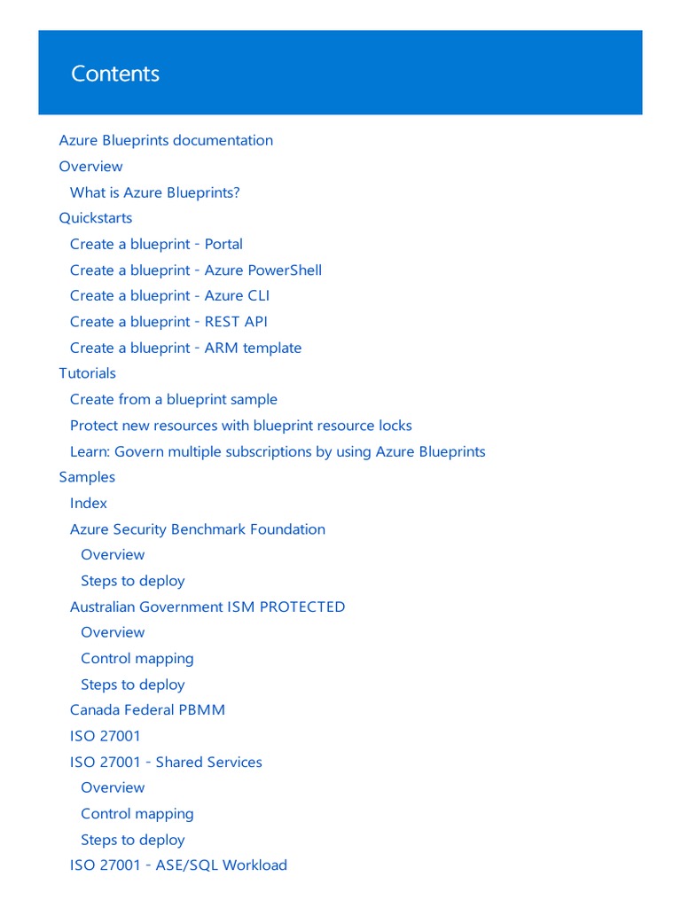 001-Azure_Azure Blueprints | PDF | Parameter (Computer Programming) | Microsoft Azure
