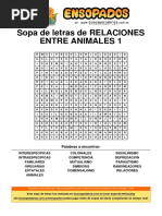 Sopa de Letras de Las Funciones Vitales en Los Seres Vivos - 1 | PDF ...