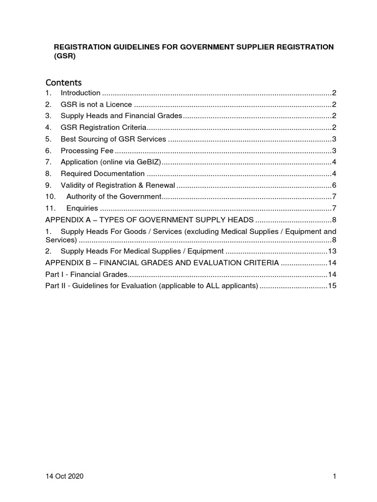 Government Supplier Registration Guidelines | PDF | Cheque | Payments