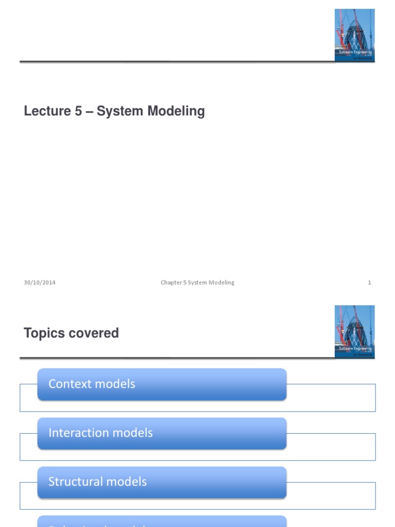 L5 System Modeling | PDF | Class (Computer Programming) | Use Case