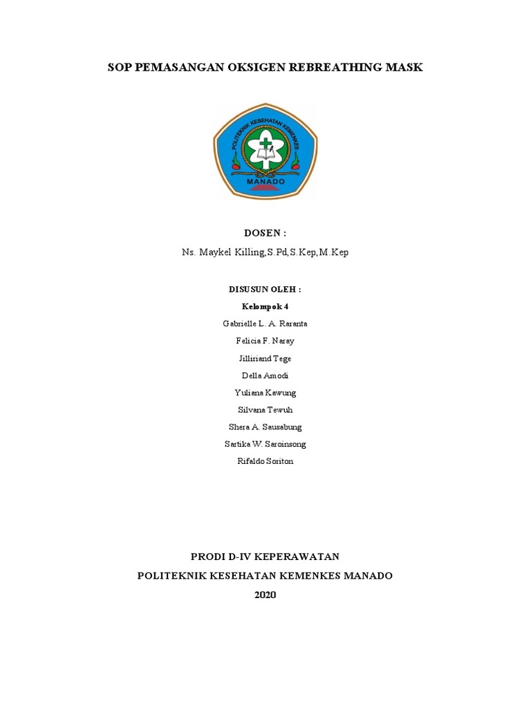 SOP OKSIGEN REBREATHING (Kel.4) | PDF