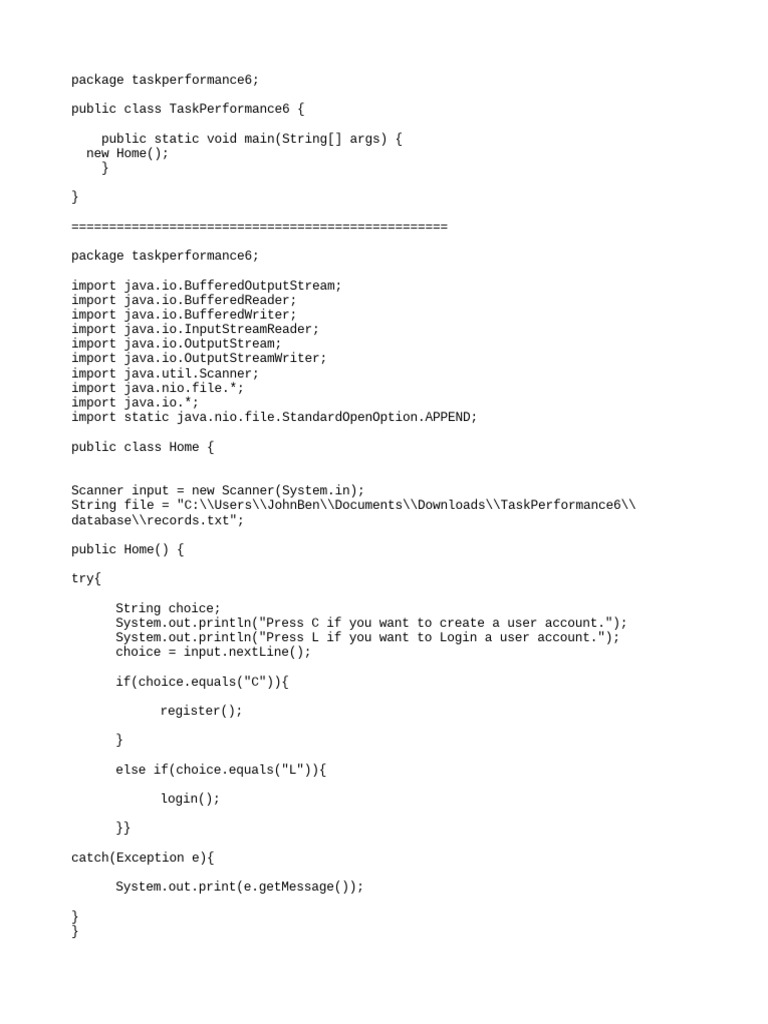 06 Task Perfomance 1 | Download Free PDF | User (Computing) | Password
