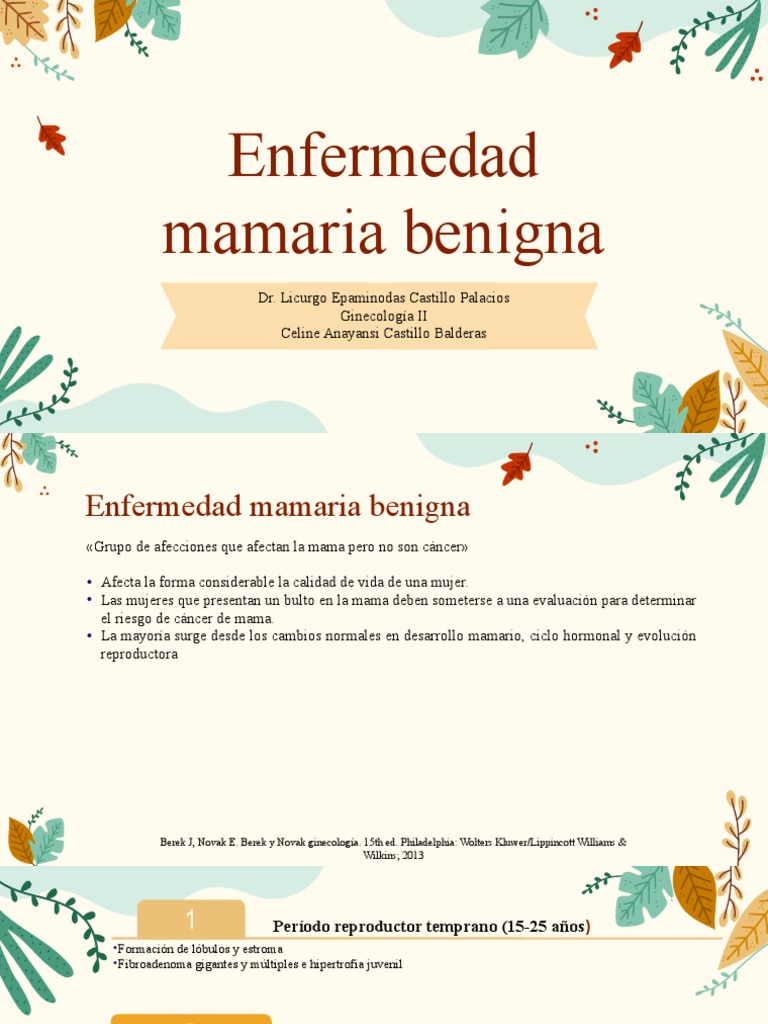 Enfermedad Mamaria Benigna | PDF | Cáncer de mama | Biopsia