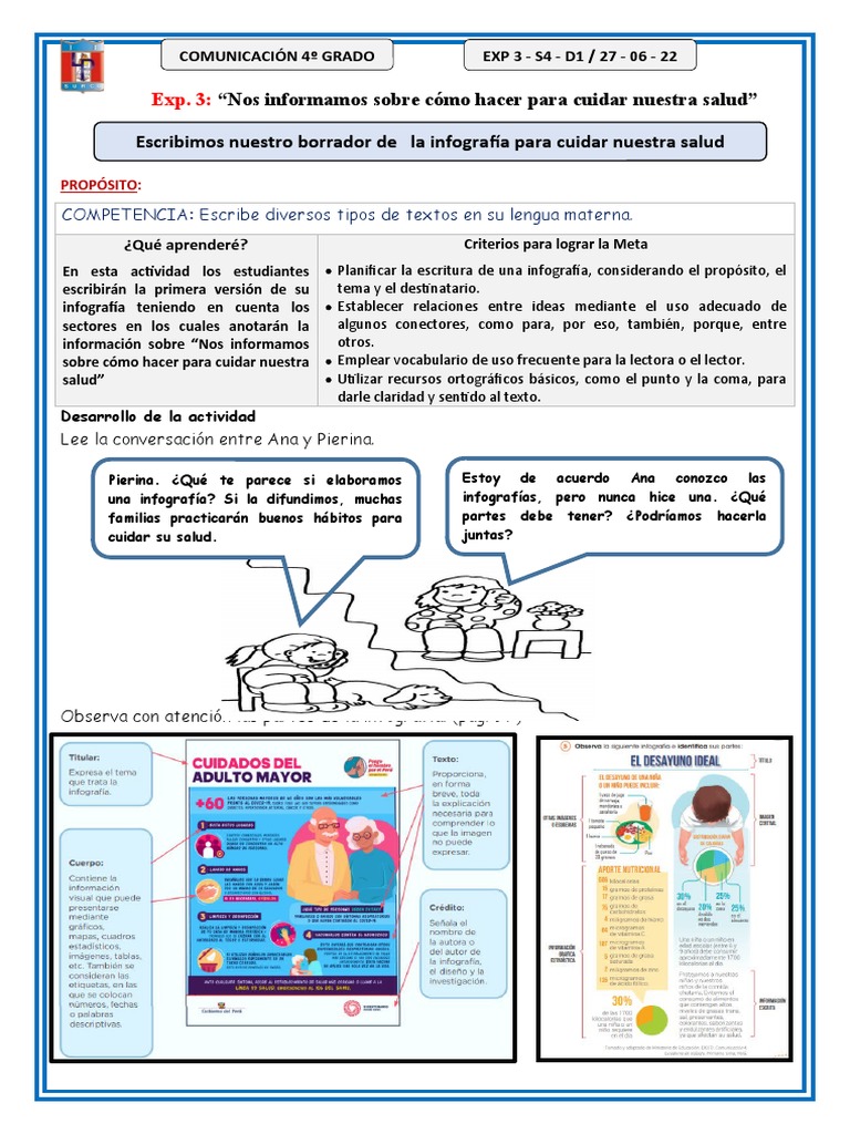 Exp 3 - s4 - D1-Elaboramos Una Infografía para Cuidar Nuestra Salud ...