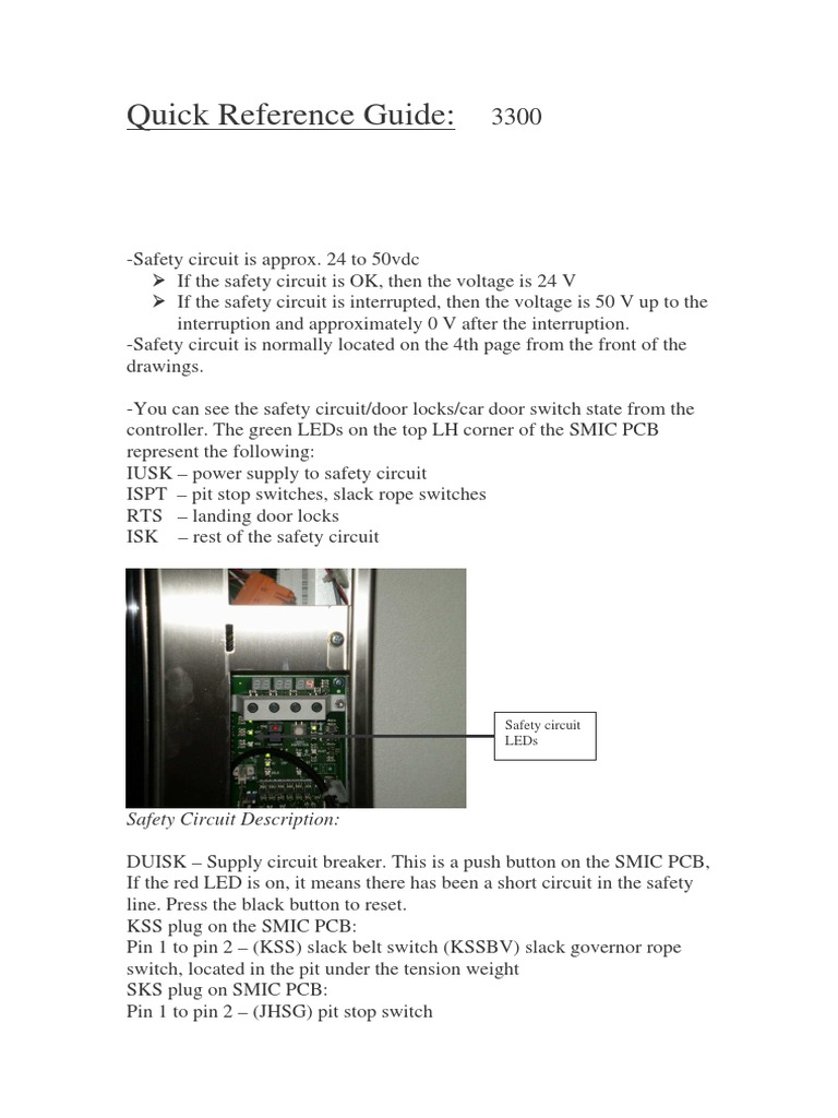 DIY Quick Reference Guide - 3300 | PDF | Electrical Connector | Elevator