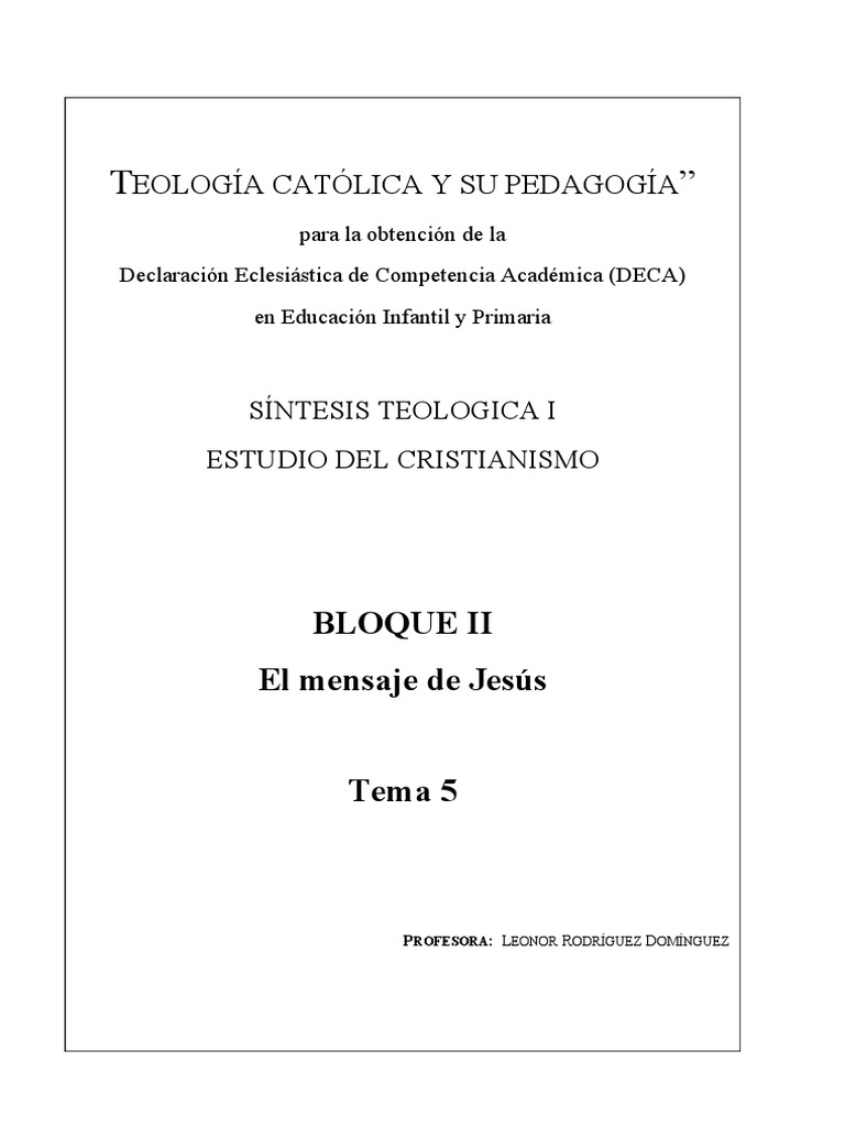 Tema 5 STM 4a | PDF | Jesús | La resurrección de Jesús