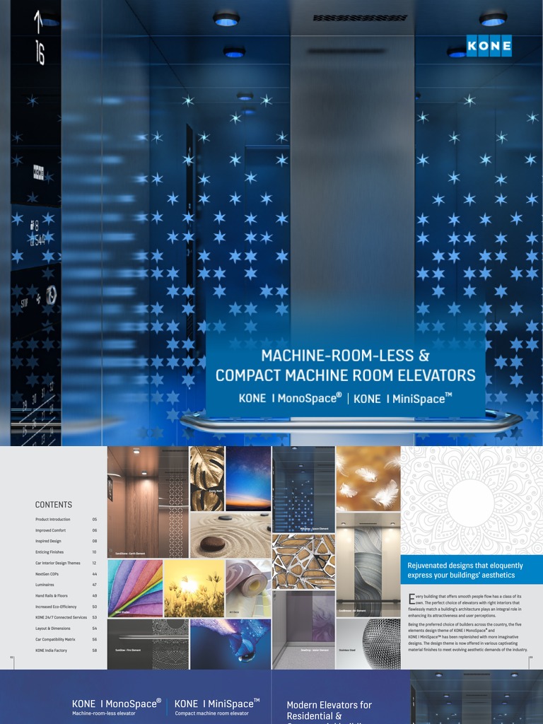 Machine-Room-Less & Compact Machine Room Elevators: Kone I Monospace ...