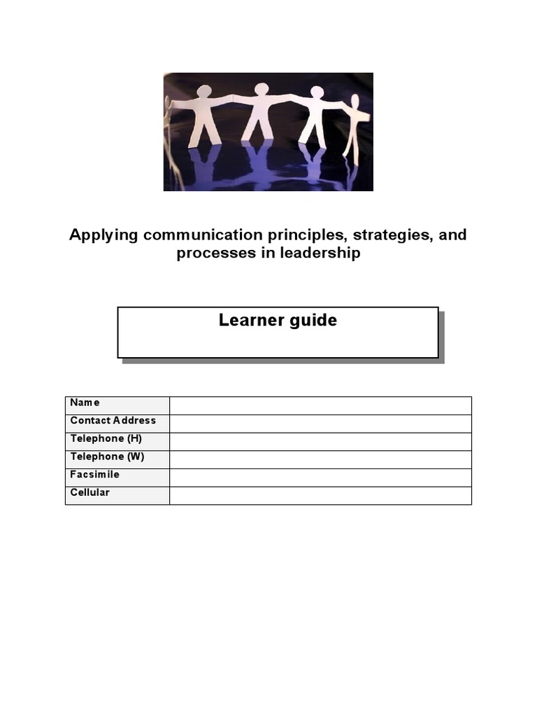 Applying Communication Principlesllearnerguide | PDF | Communication ...