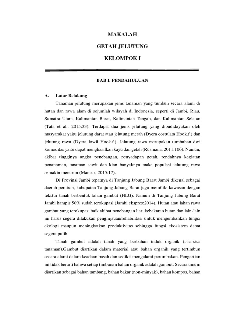 Pemanfaatan Getah Jelutung di Indonesia | PDF