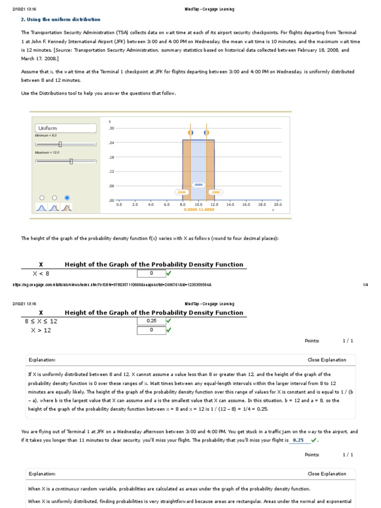 Using The Uniform Distribution | PDF | Probability Density Function ...
