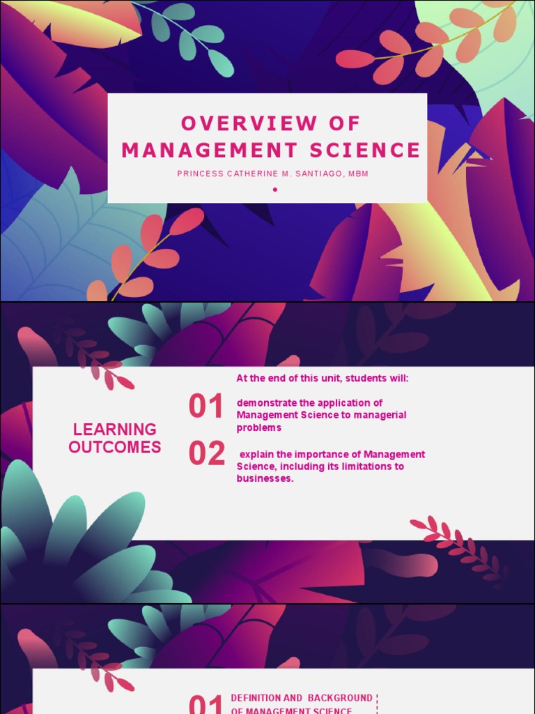 Unit 1 - Overview of Management Science | PDF | Variable (Mathematics ...
