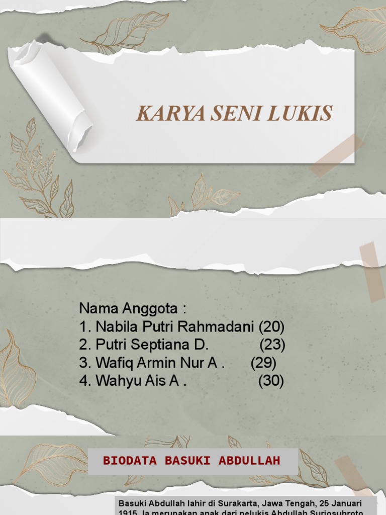 Karya Seni Basuki Abdullah | PDF