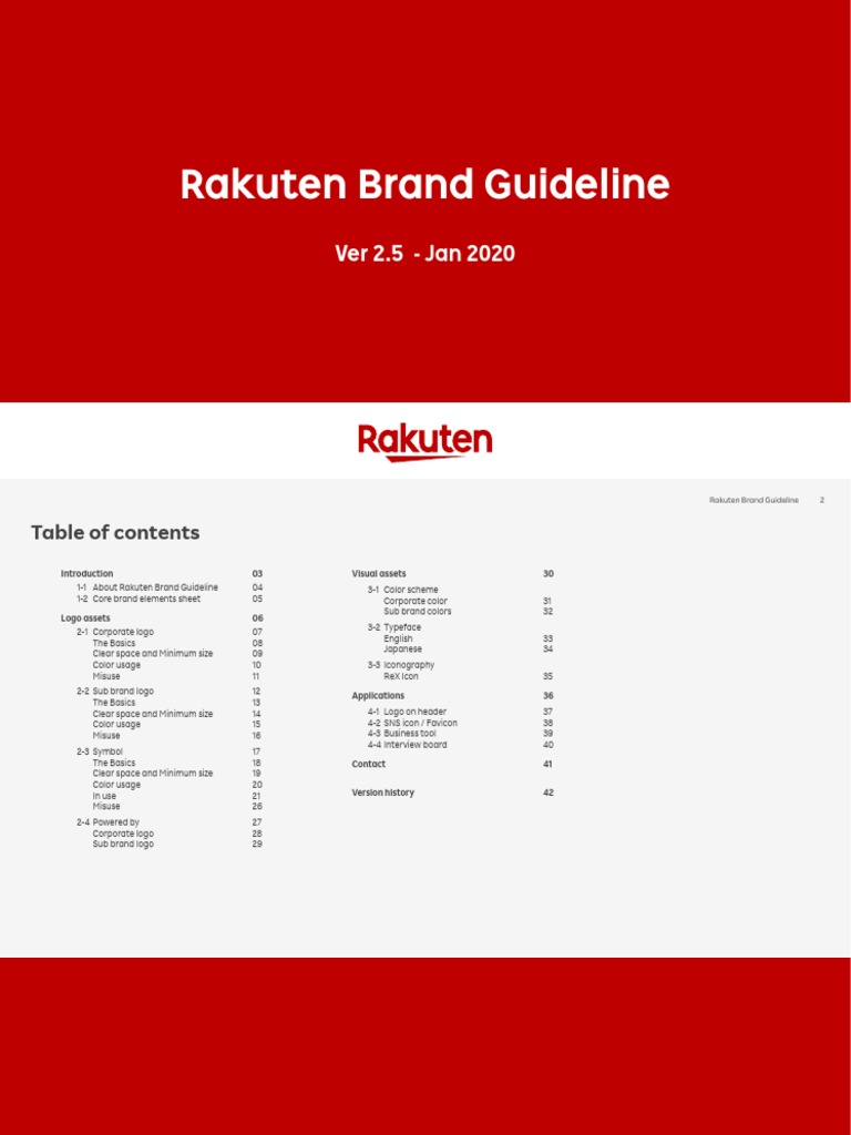 Rakuten BrandGuideline v2.5 en | PDF | Logos | Brand