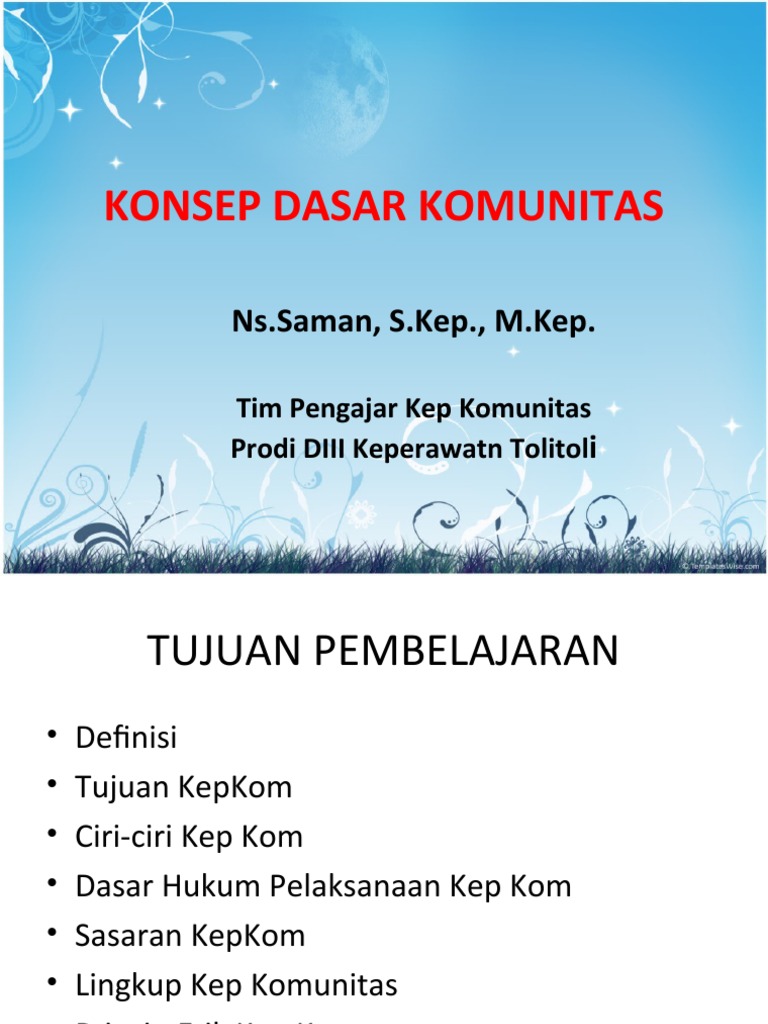 Konsep - Dasar - Komunitas - PART 1 | PDF