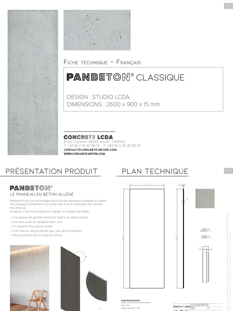 Concrete Lcda Donnees Techniques Panbeton Classique Pdf Mortier