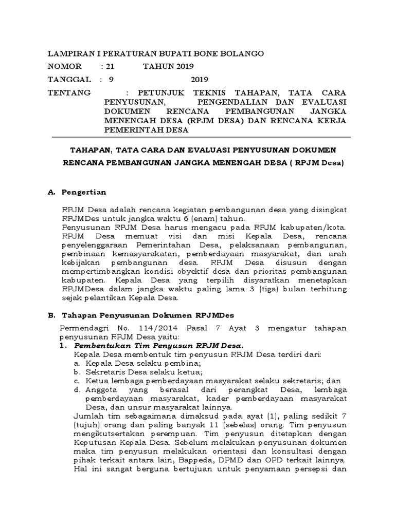 Lampiran Perbub | PDF