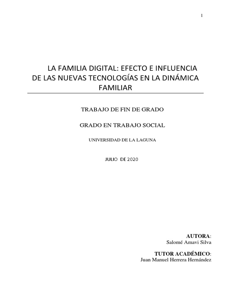 Impacto de TIC en la familia digital | PDF | Tecnología de información ...