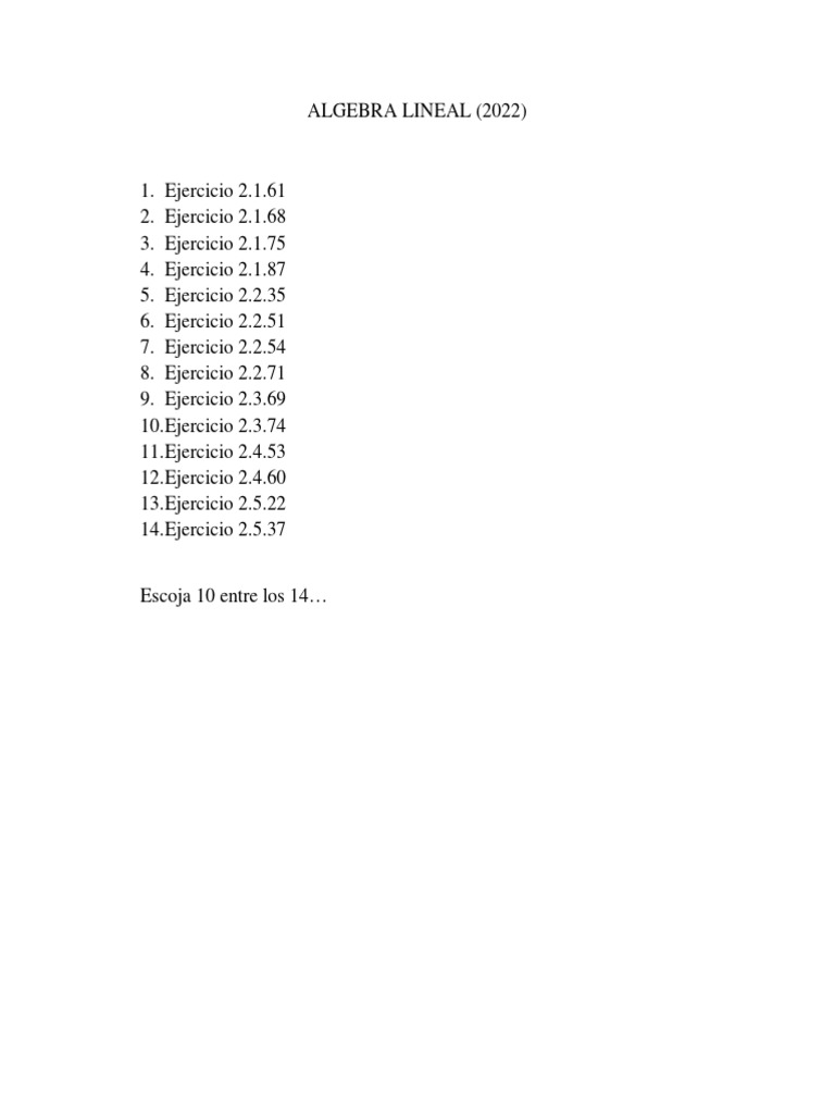 2da Eval Alg Lin - 2022 | PDF