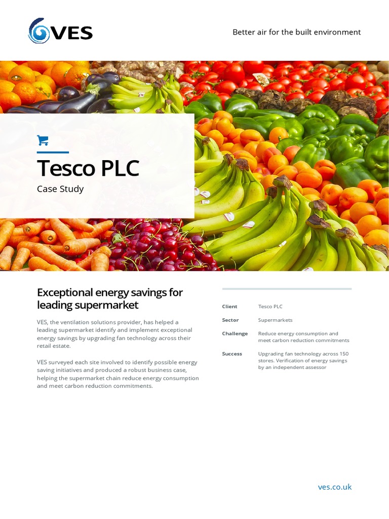 Tesco PLC Case Study | PDF | Energy Conservation | Ventilation ...