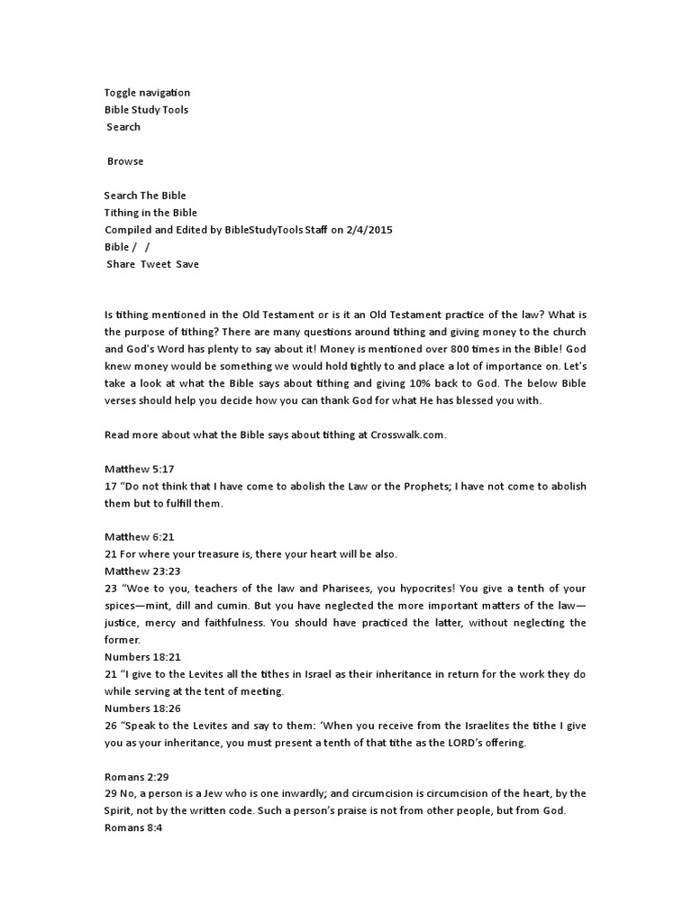 Tithing Lessons | PDF | Tithe