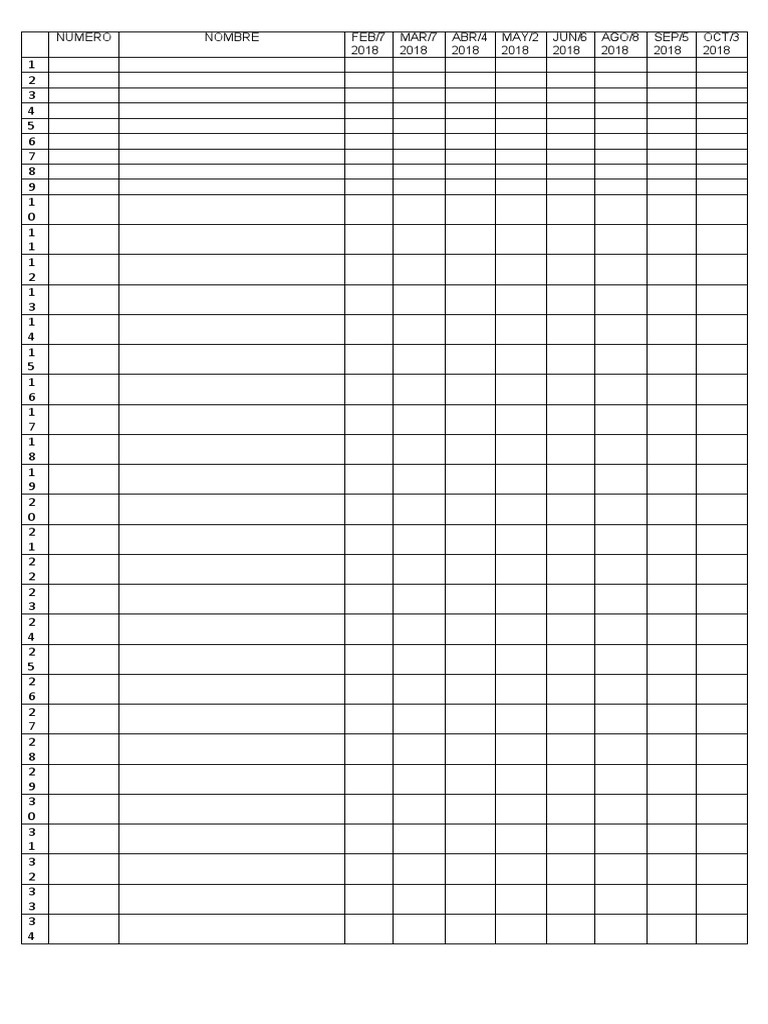 Lista en Blanco | PDF