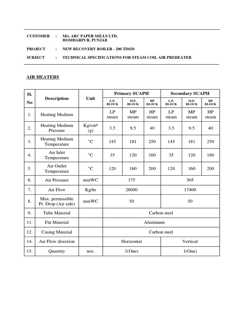 Scaph Specn Pdf Steam Boiler
